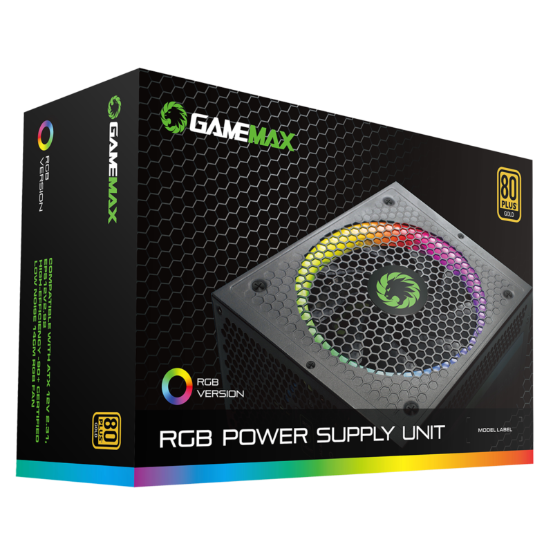 GameMax 1050W Modular Gold Power Supply PSU 80+ RGB Fan for Mining RIG ...